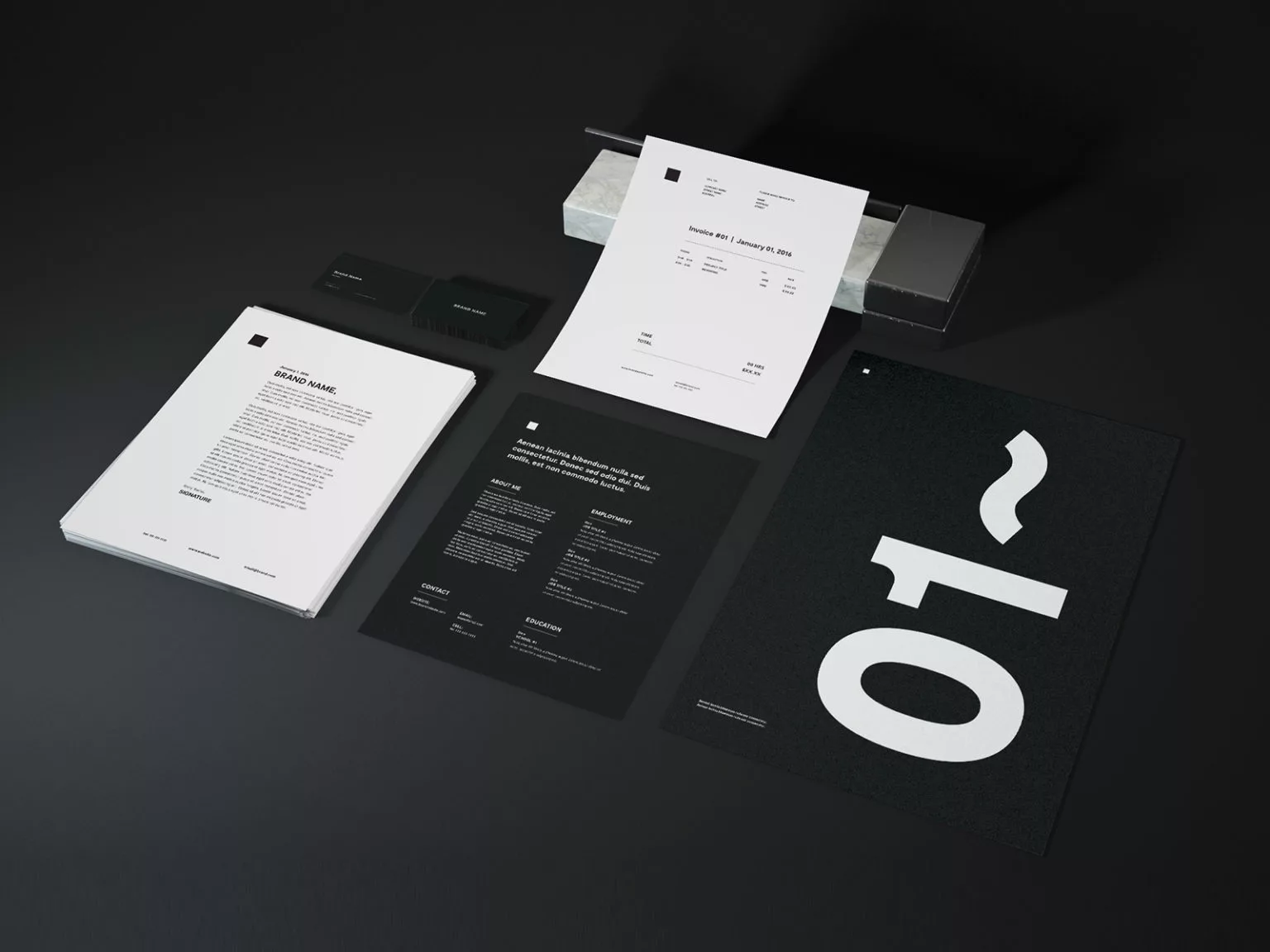 Branding Stationery PSD Mockup Bundle | The Free Mockup