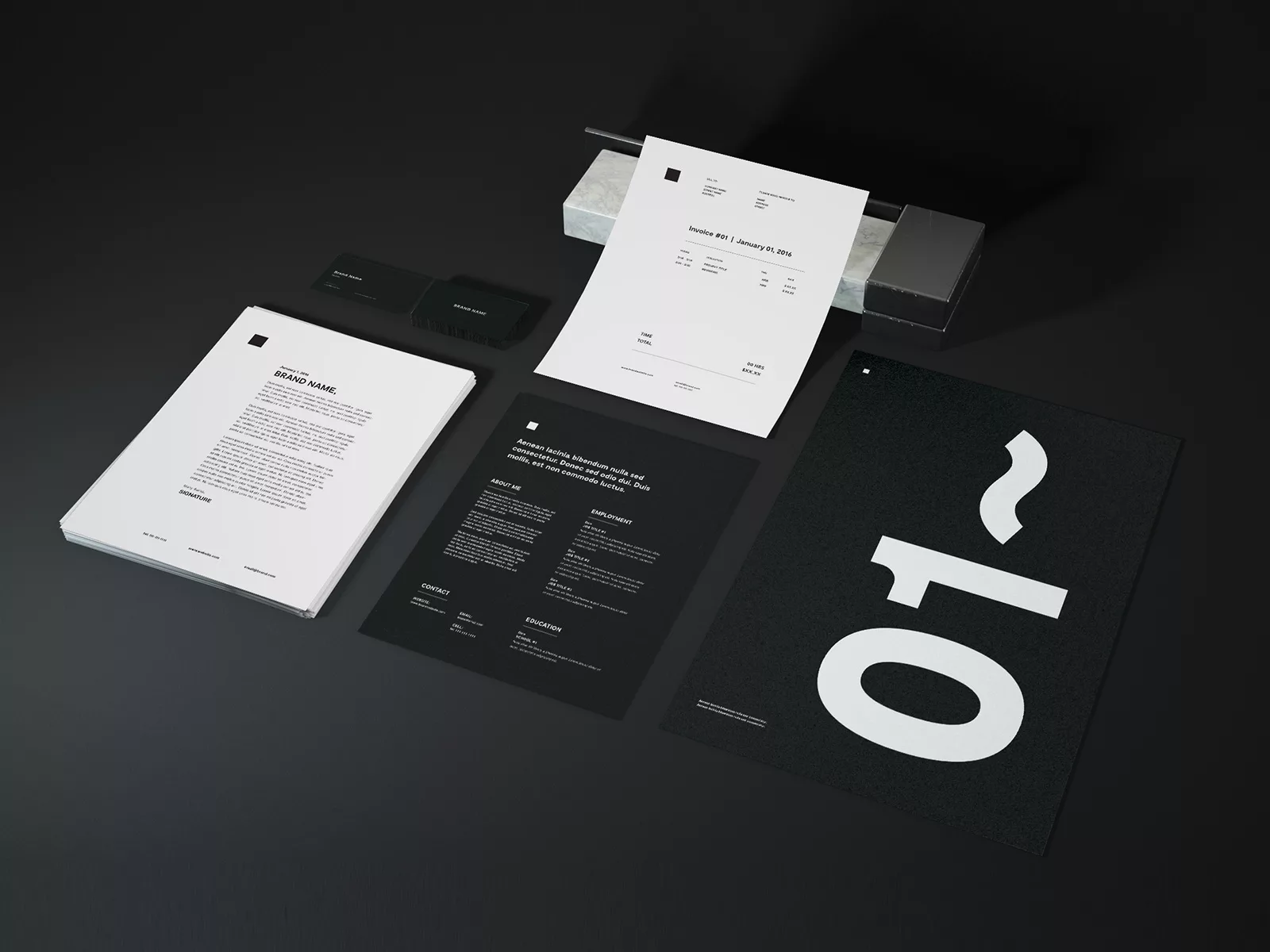 Branding Stationery PSD Mockup Bundle | The Free Mockup