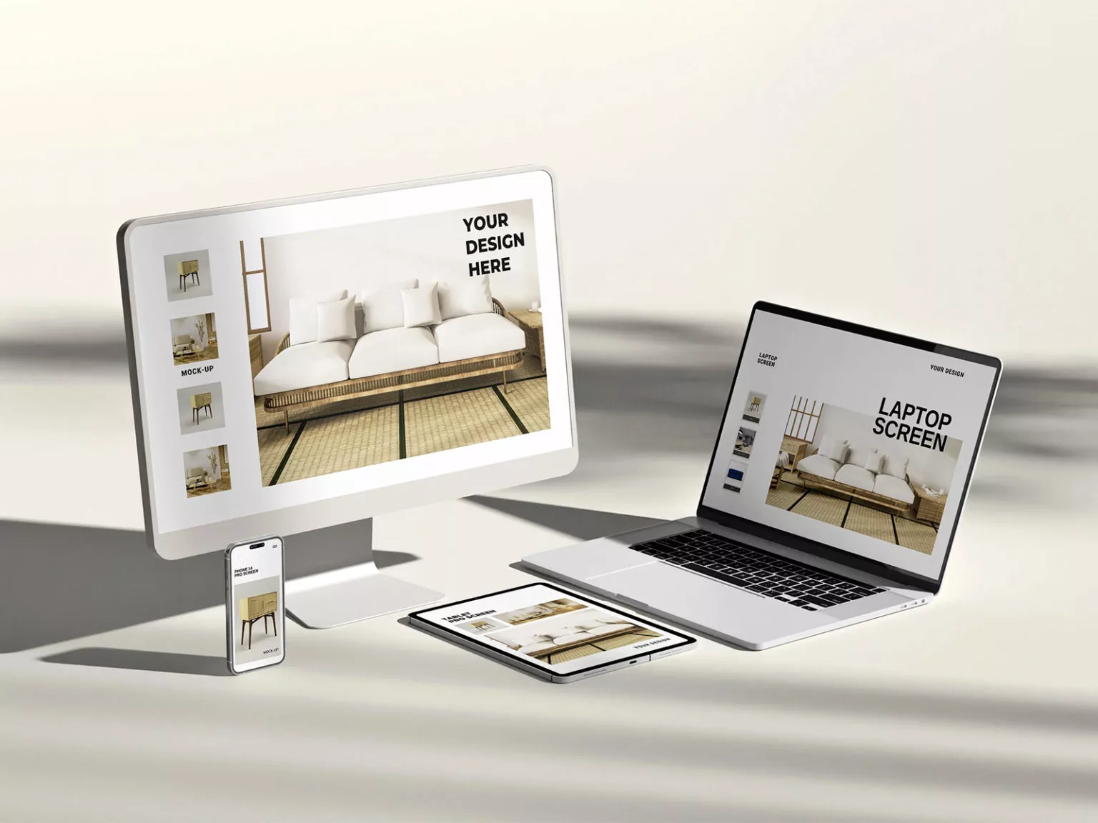 Multi-Device Responsive Mockup PSD | The Free Mockup