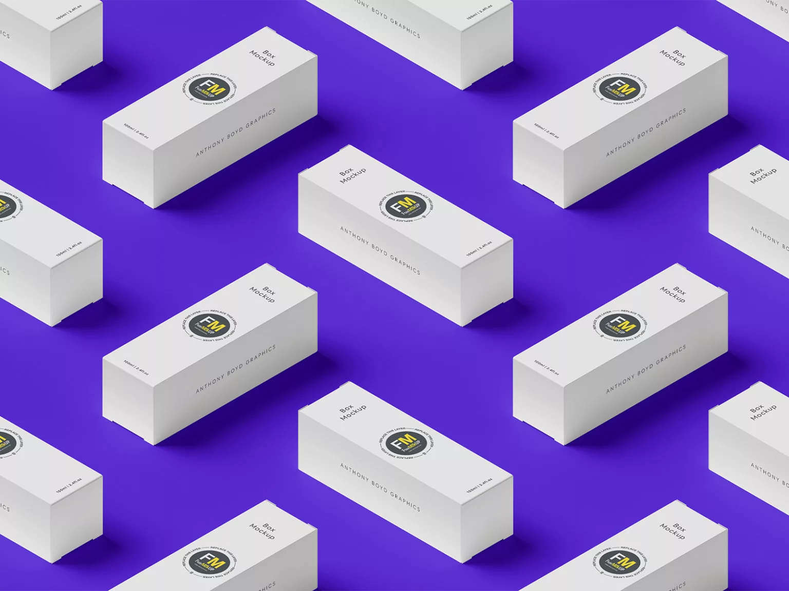Rectangular Boxes Grid Mockups | The Free Mockup