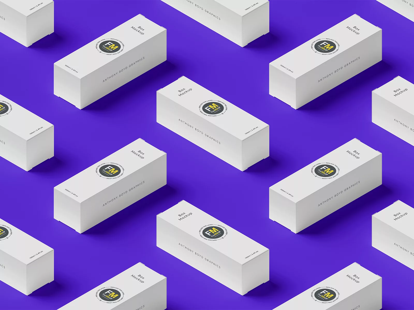 Rectangular Boxes Grid Mockups | The Free Mockup