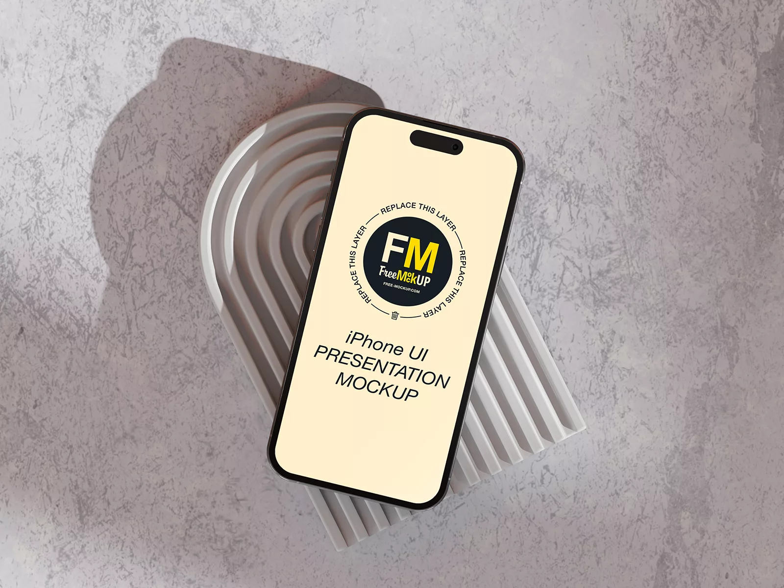 iPhone UI Presentation Mockup | The Free Mockup