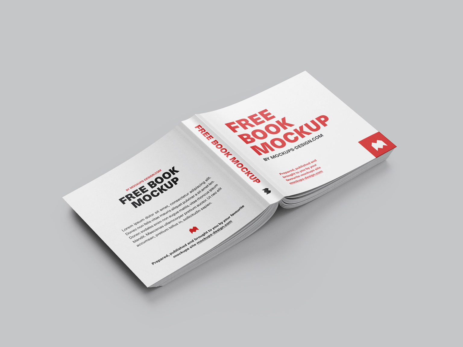 Book Mockup Square Format in PSD | Free Mockup