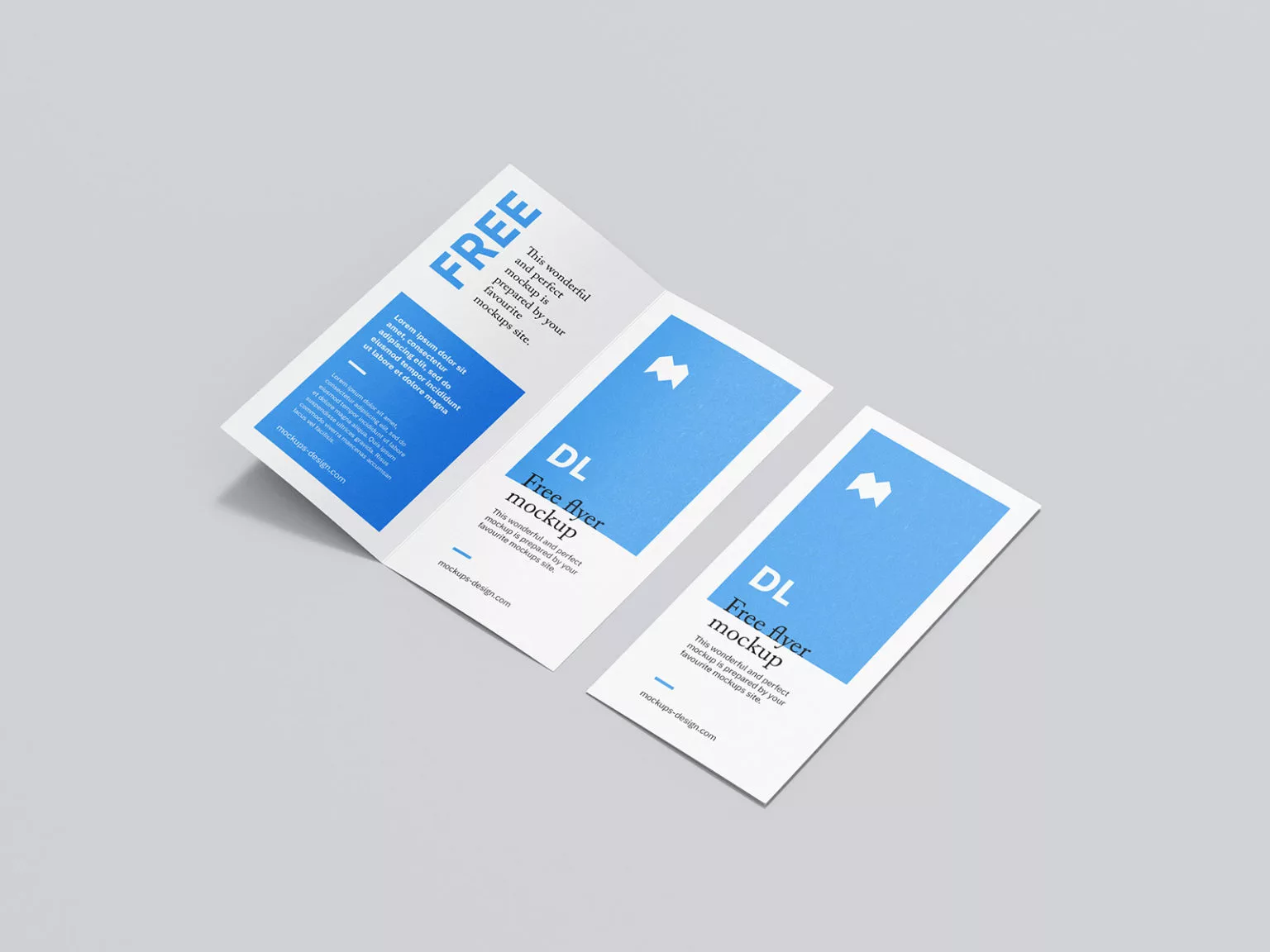 Free DL Bi-Fold Flyer Mockup | The Free Mockup