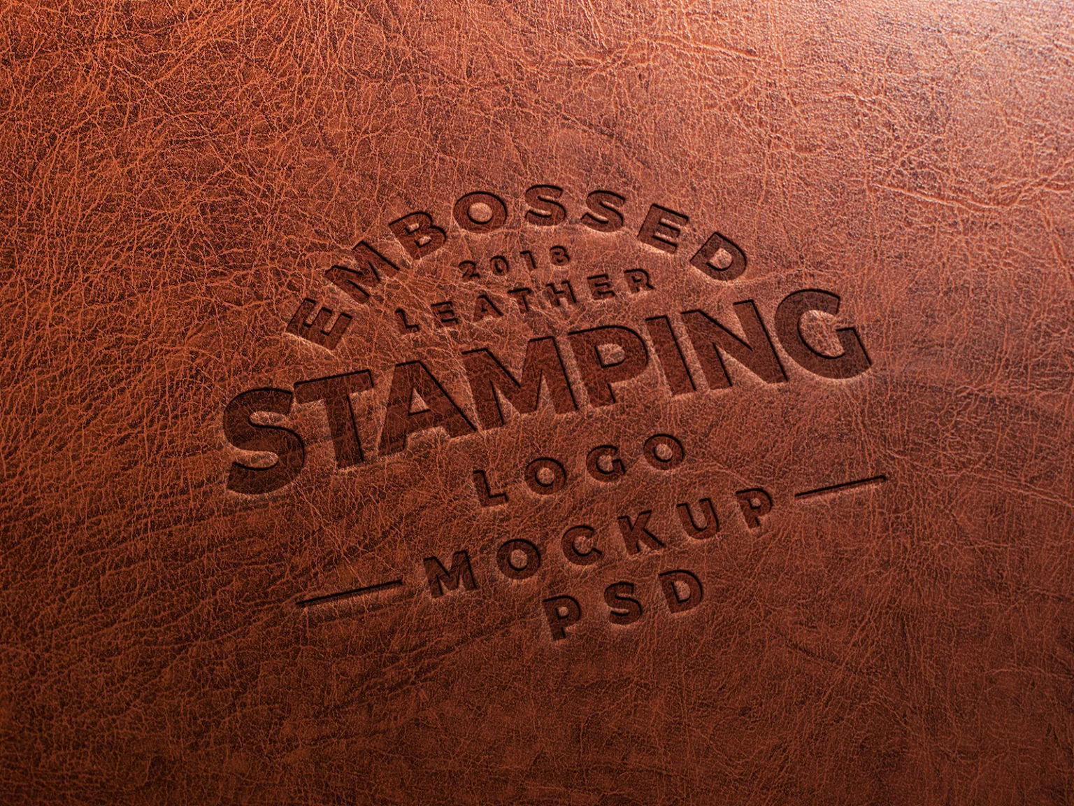 Embossed Logo Mockup on Leather | The Free Mockup