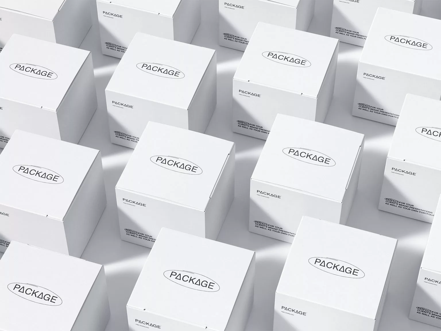 Isometric Square Boxes Grid Mockup | The Free Mockup