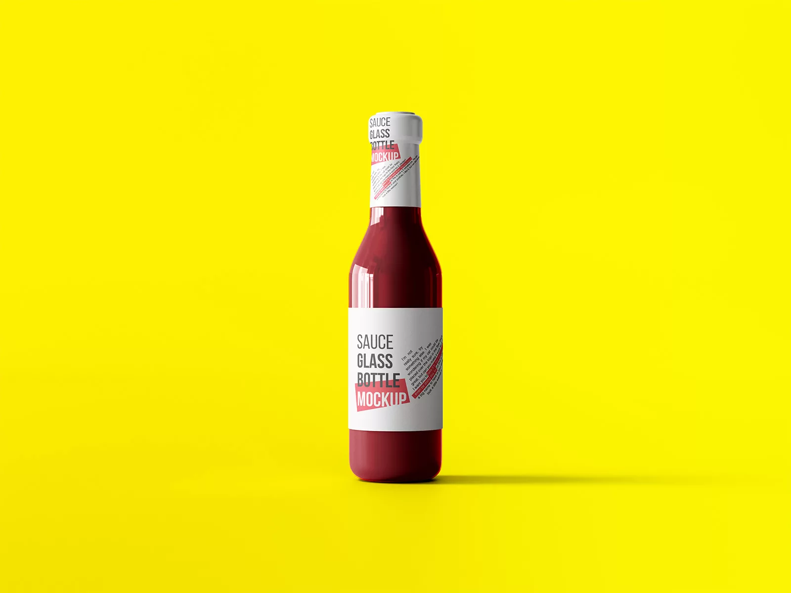 Sauce Glass Bottle Mockup | The Free Mockup