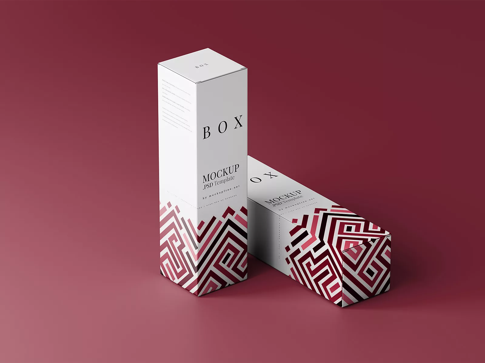 Slim Tall Box Mockup Set | The Free Mockup