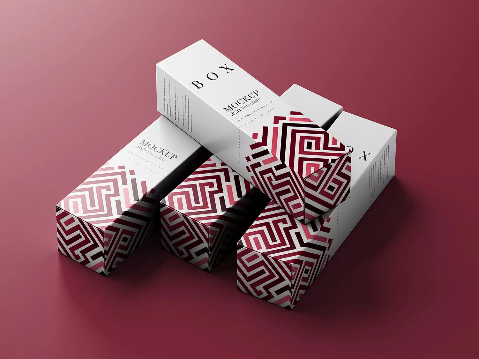 Slim Tall Box Mockup Set | The Free Mockup