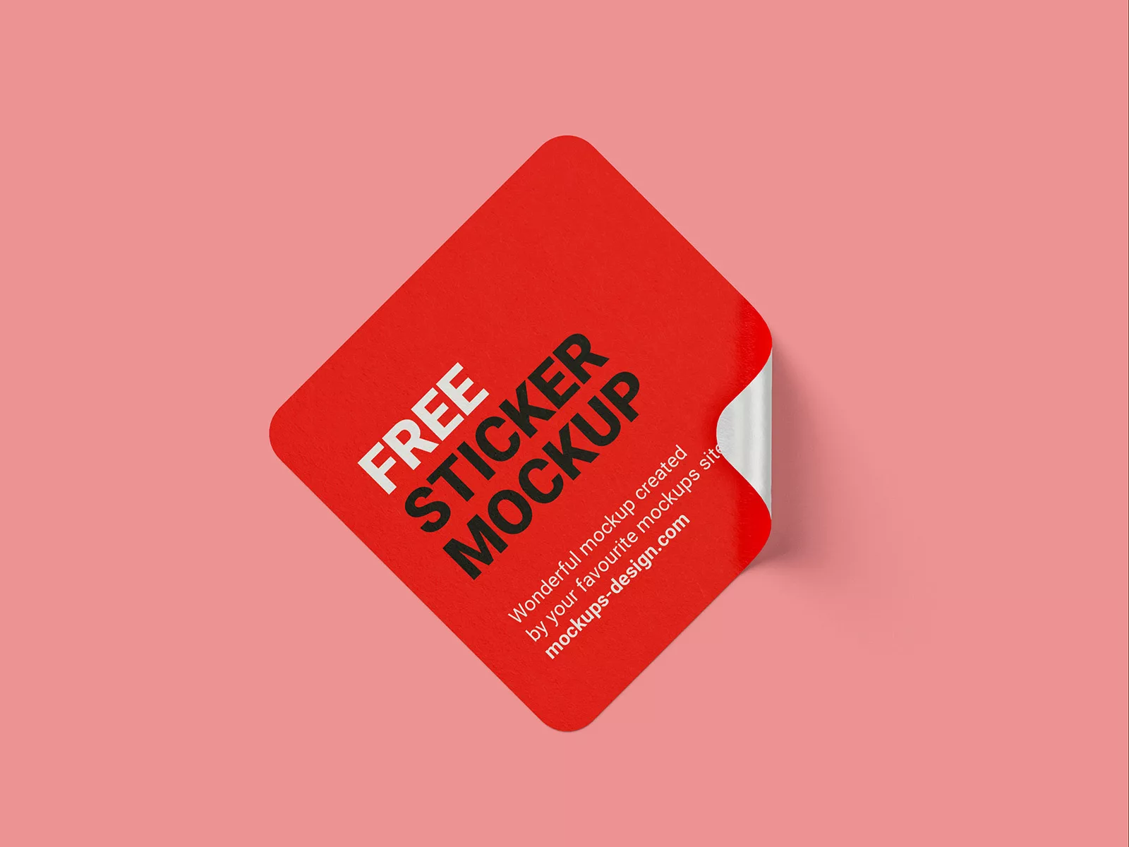 Square Sticker Mockup Set with Rounded Corners | The Free Mockup