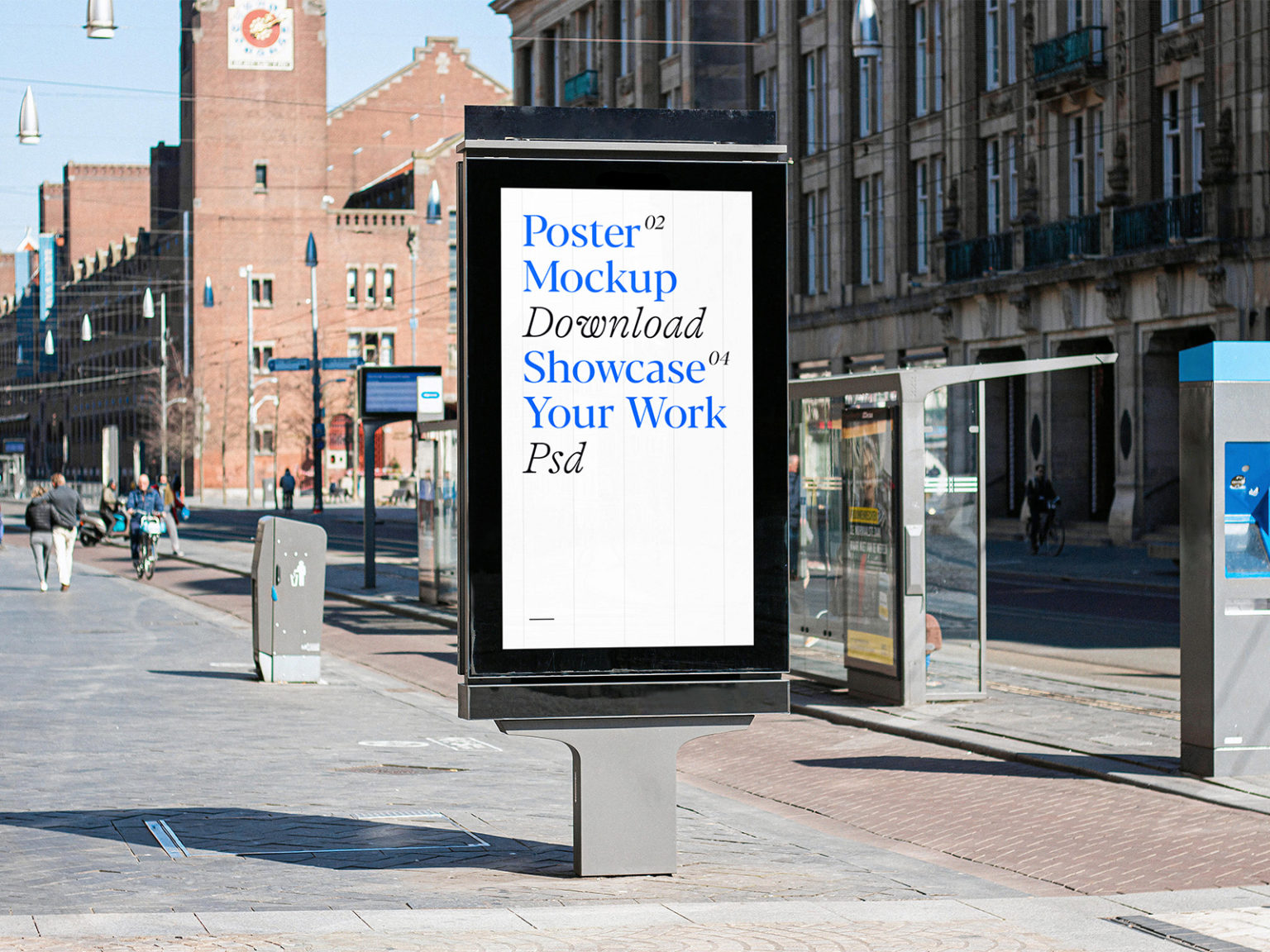 Street City Light Poster Mockup | Free Mockup
