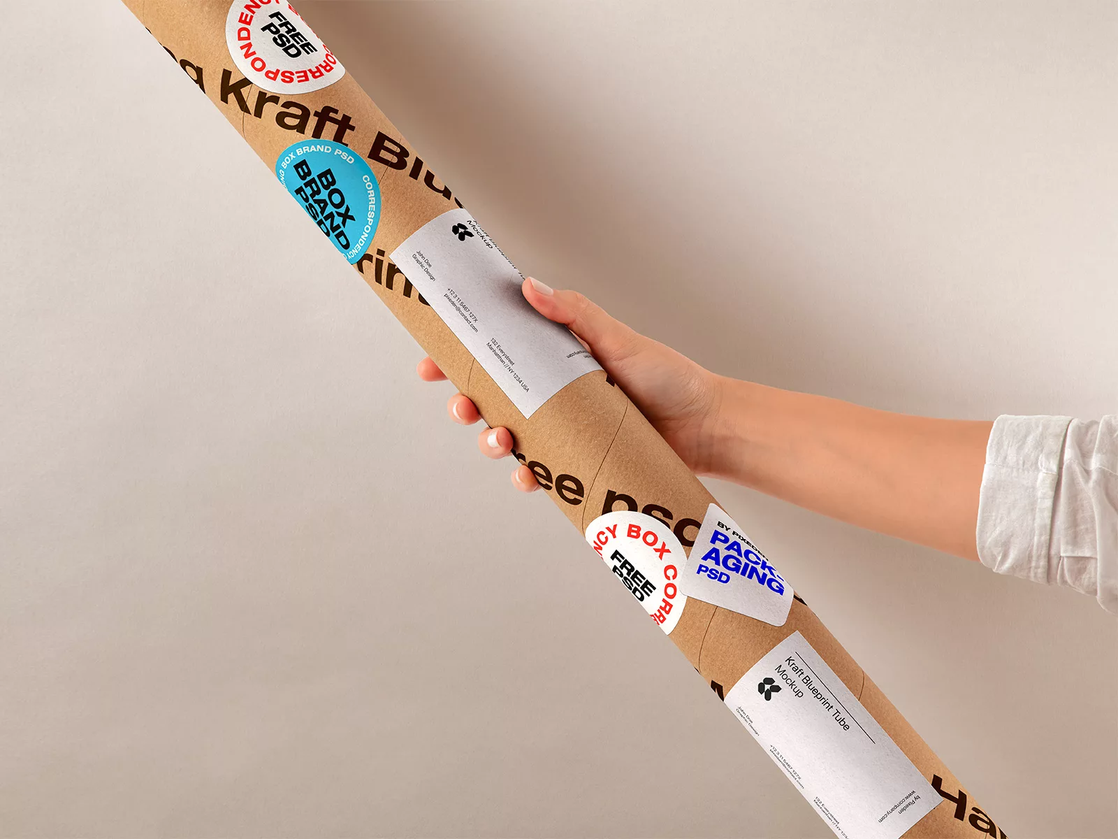 Paper Tube Mockup Free PSD | The Free Mockup