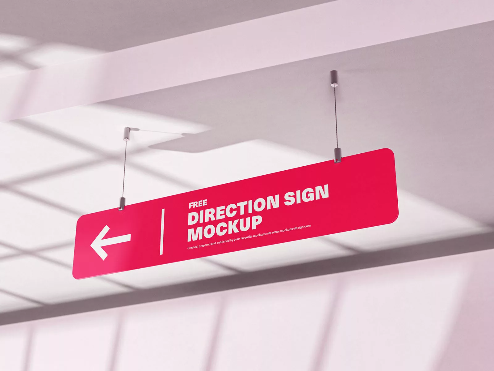 Indoor Direction Sign Mockup | The Free Mockup