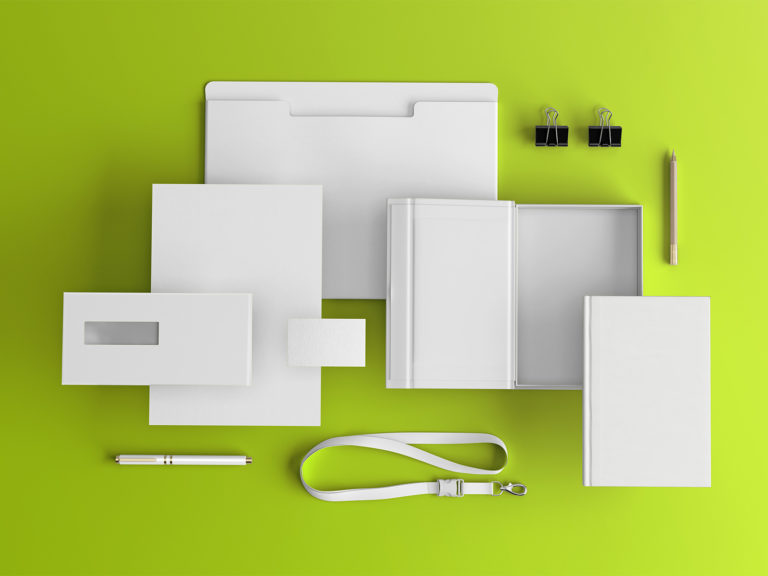 Large Stationery Set Mockup | Free Mockup