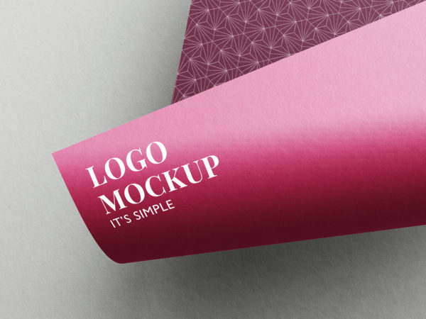 Logo on Paper PSD Mockup | Free Mockup