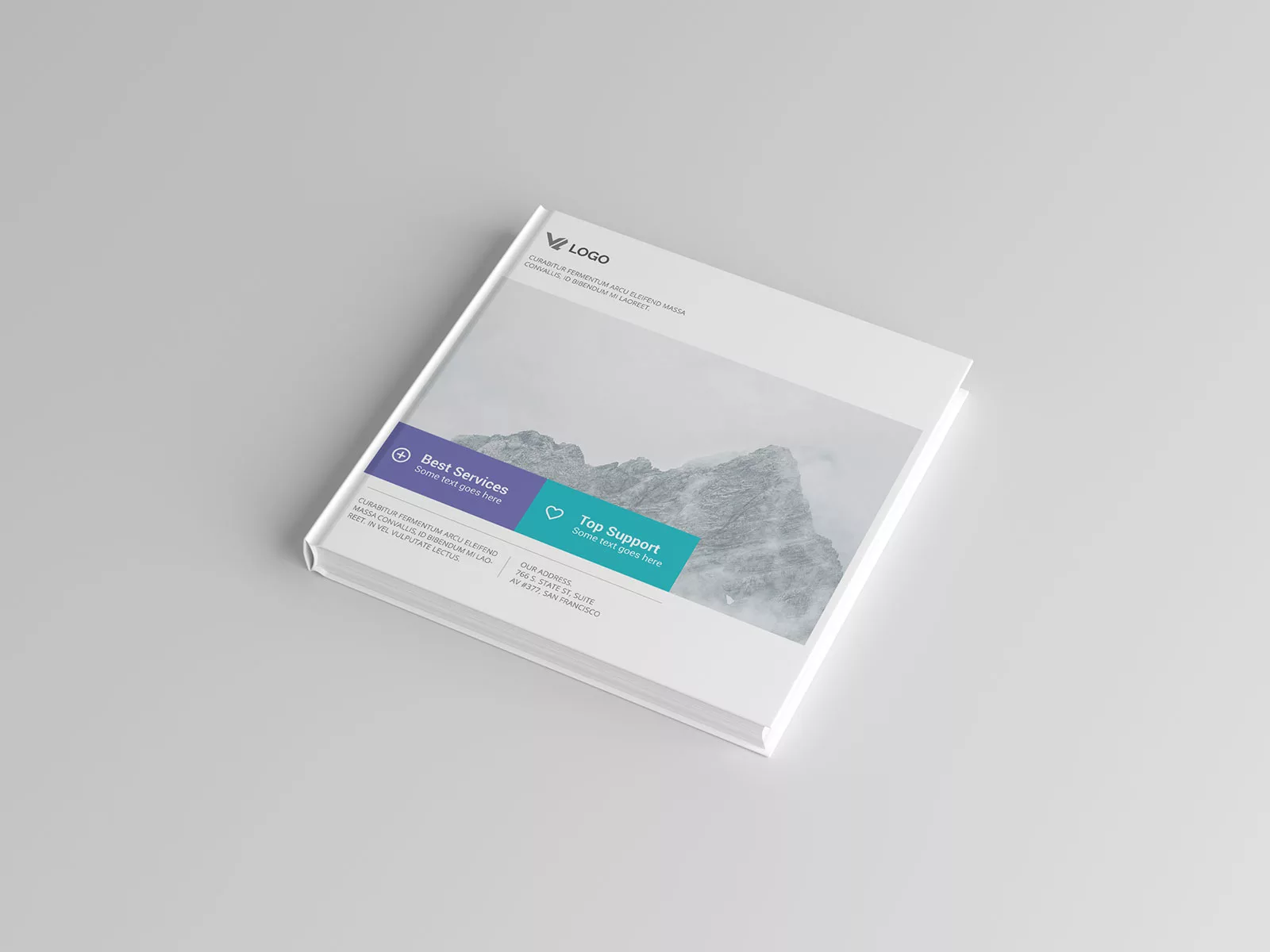 Square Hardcover Book Mockup | The Free Mockup