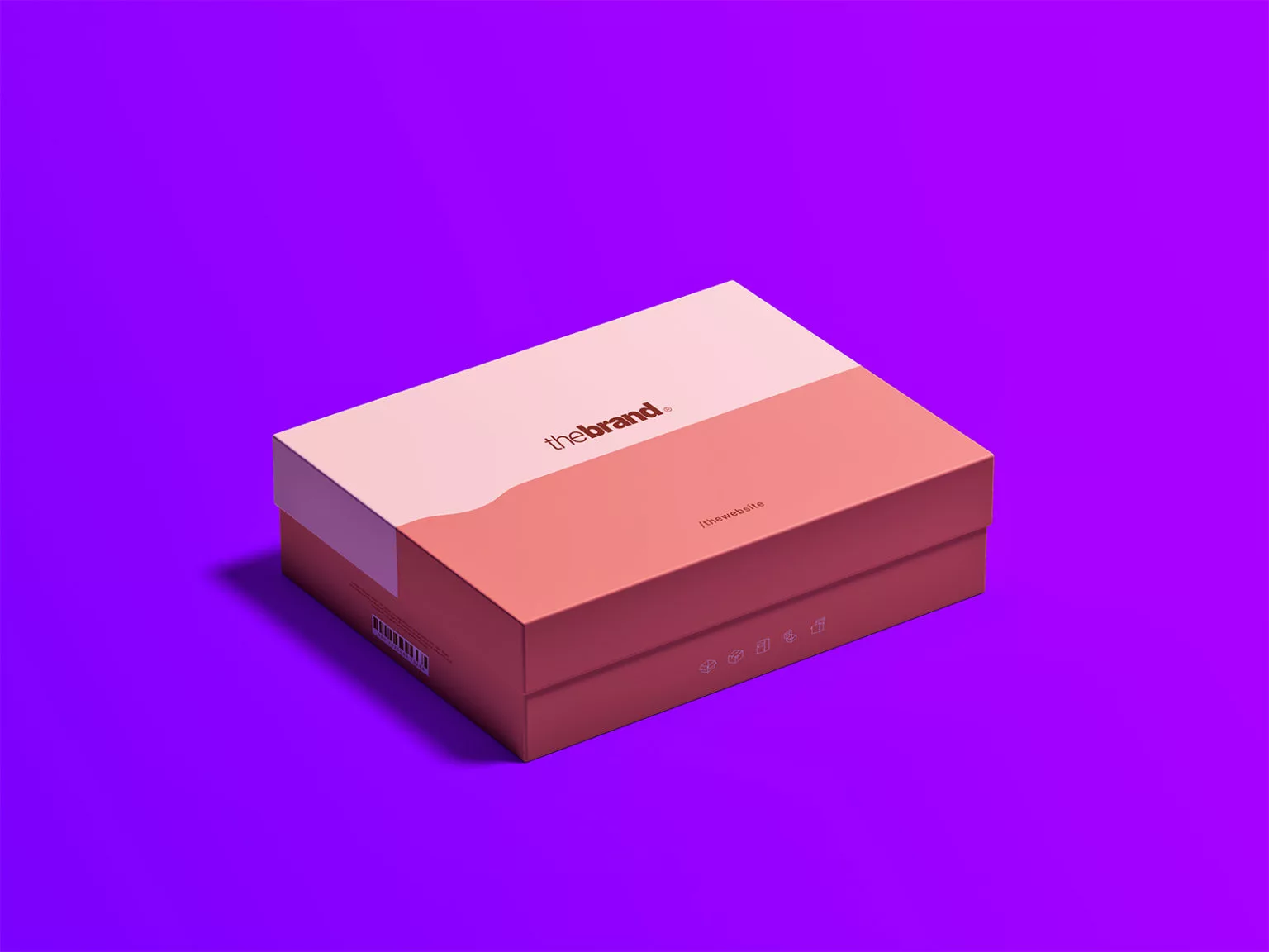 Top Bottom Box Packaging Mockup | Free Mockup