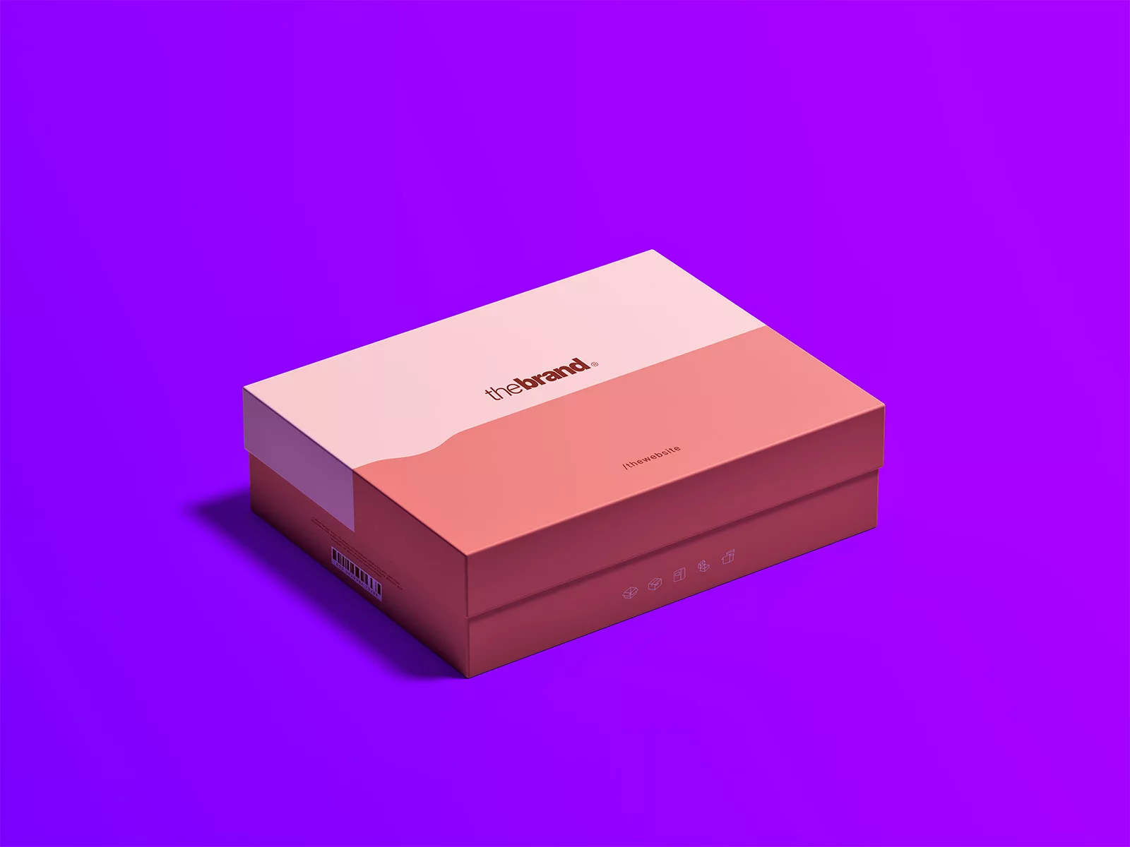 Top Bottom Box Packaging Mockup | The Free Mockup