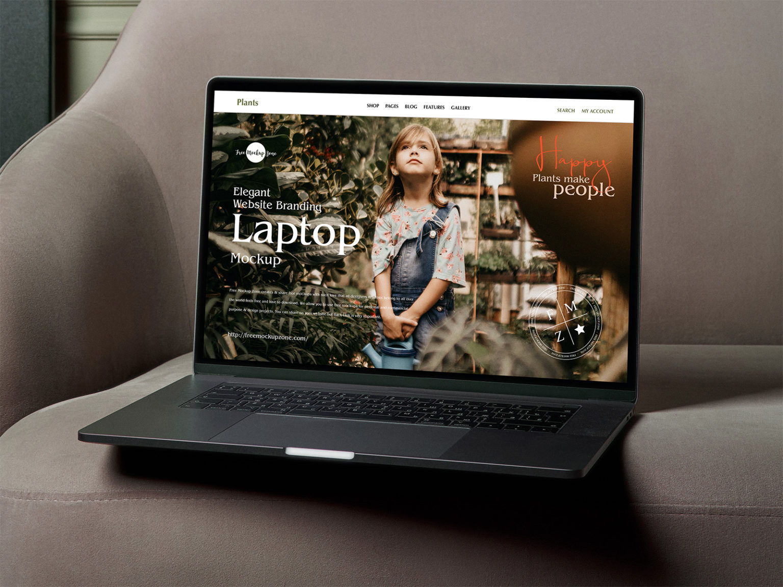 UI Web App Presentation Laptop Mockup | Free Mockup
