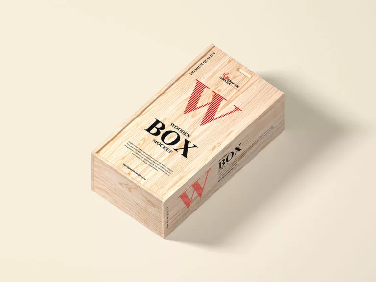 Wooden Box Packaging PSD Mockup | Free Mockup