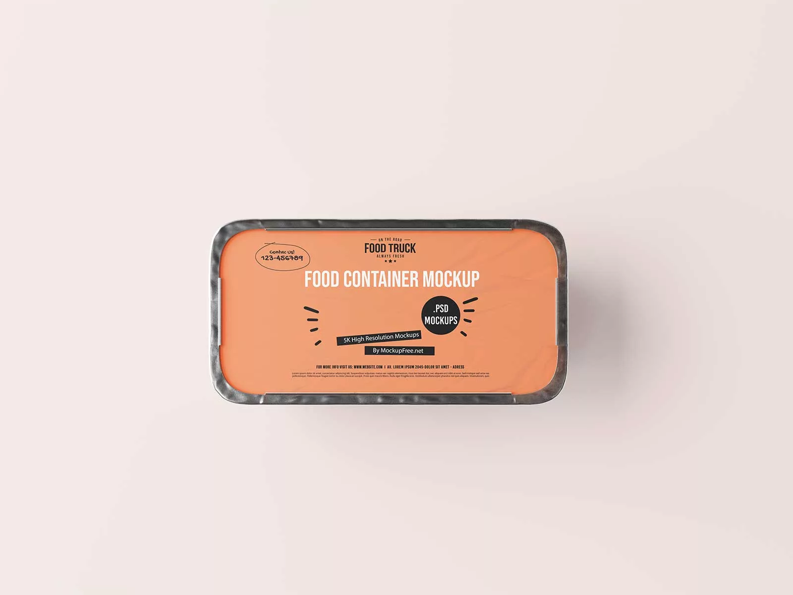 Aluminum Food Container Mockup | The Free Mockup