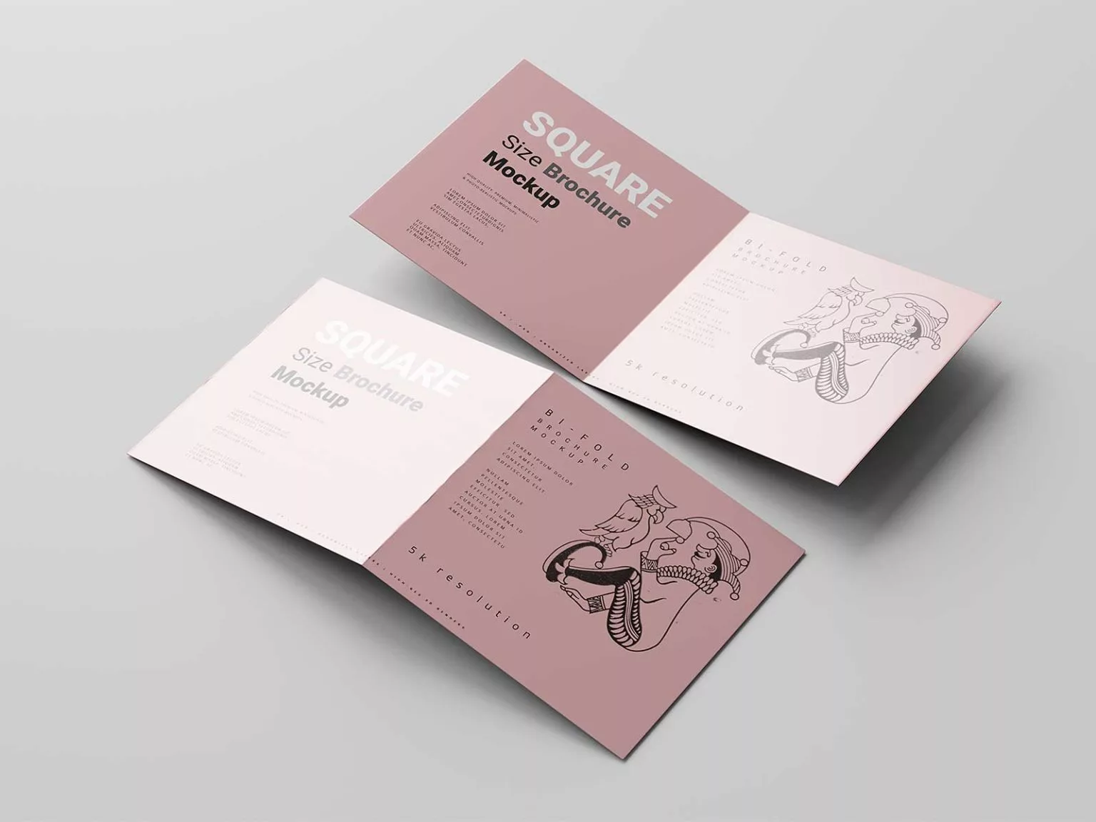 Bifold Square Brochure Mockup | The Free Mockup