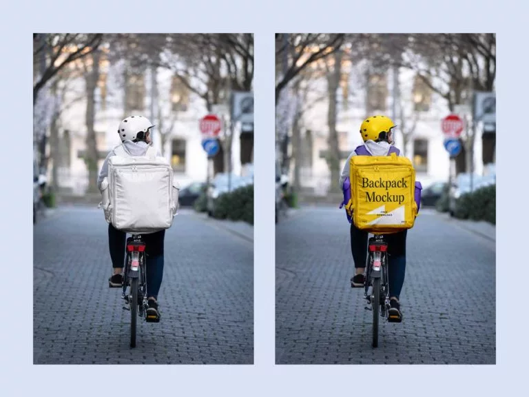 Delivery Backpack Mockup | The Free Mockup