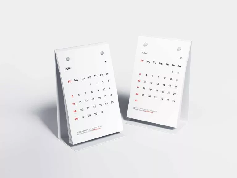 Calendar mockup | The Free Mockup
