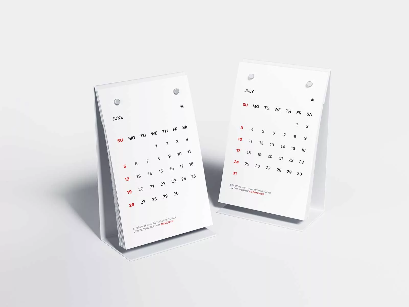 Desk Calendar Mockups | The Free Mockup