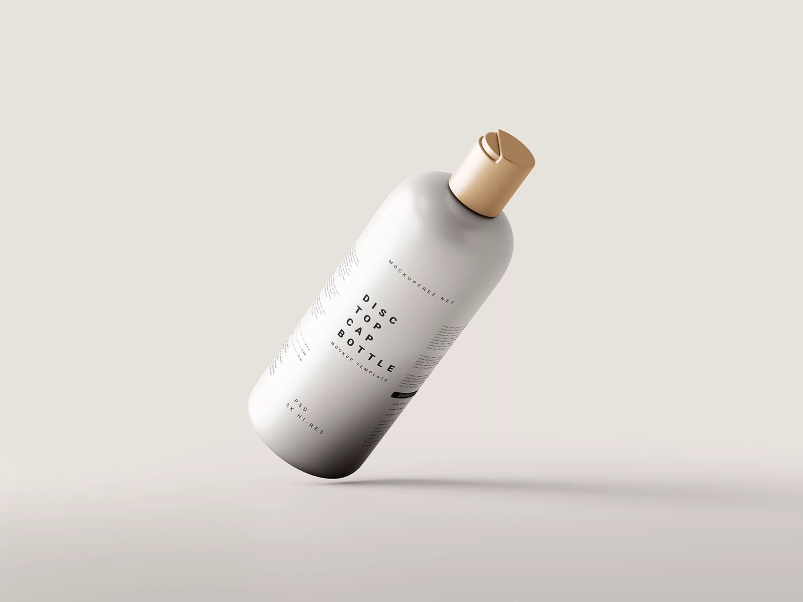 Disk Top Cap Cosmetic Bottle Mockup | The Free Mockup