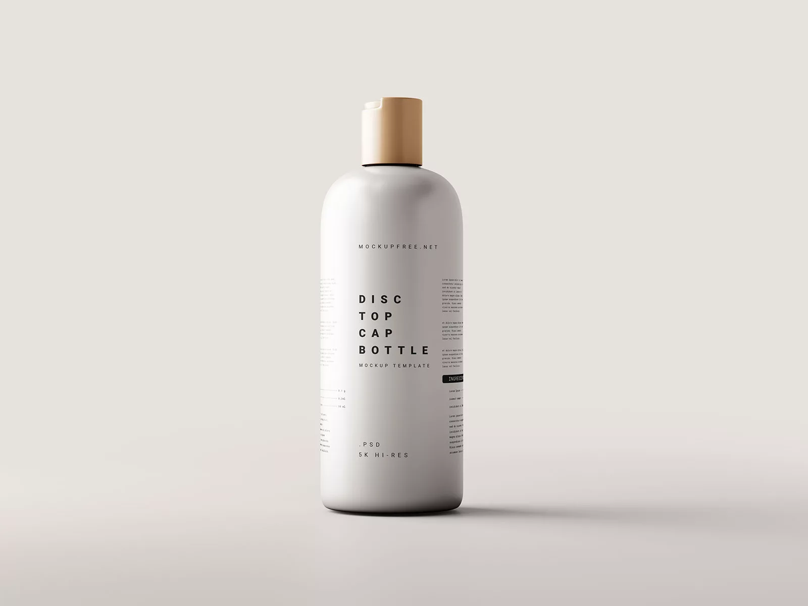 Disk Top Cap Cosmetic Bottle Mockup | The Free Mockup