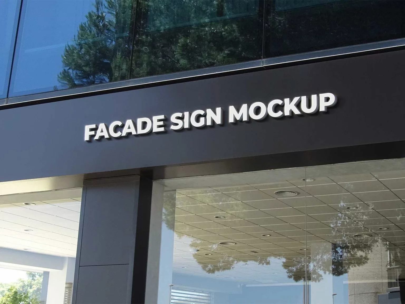 Facade Sign Mockup | The Free Mockup