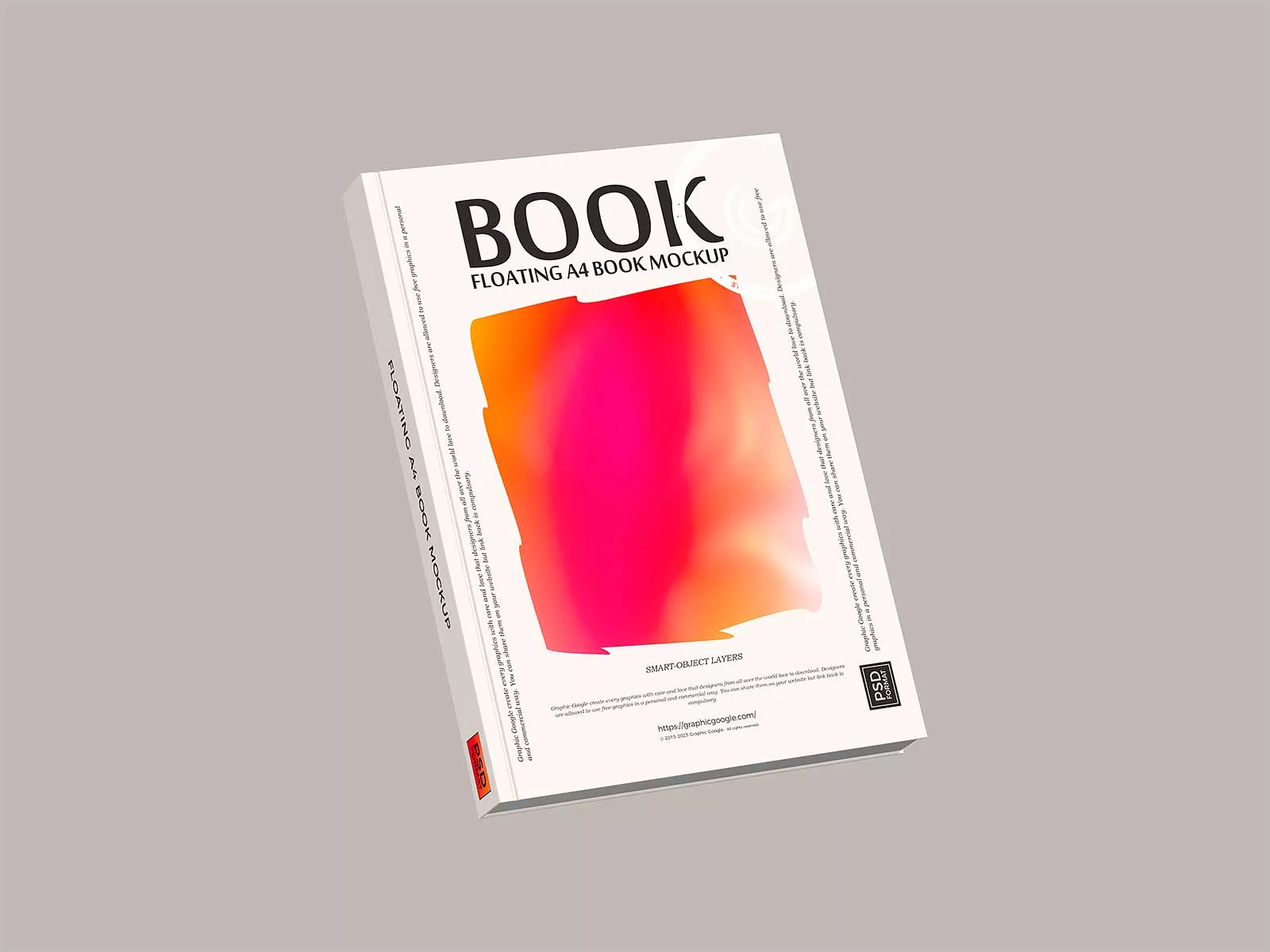 Floating Book Mockup PSD | The Free Mockup