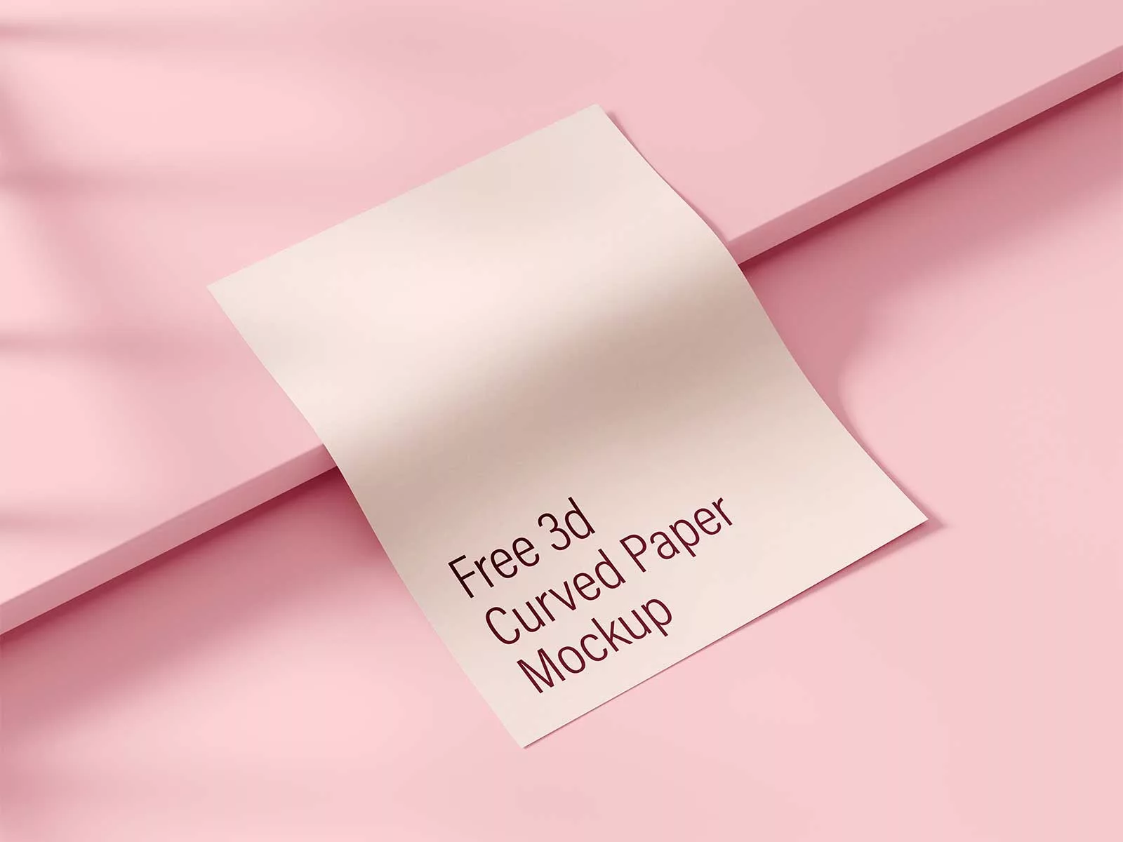 Curved Paper Mockup | The Free Mockup