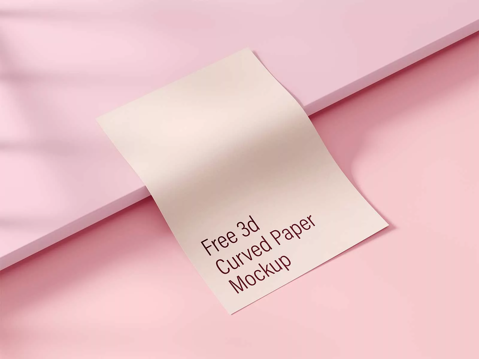 Curved Paper Mockup | The Free Mockup