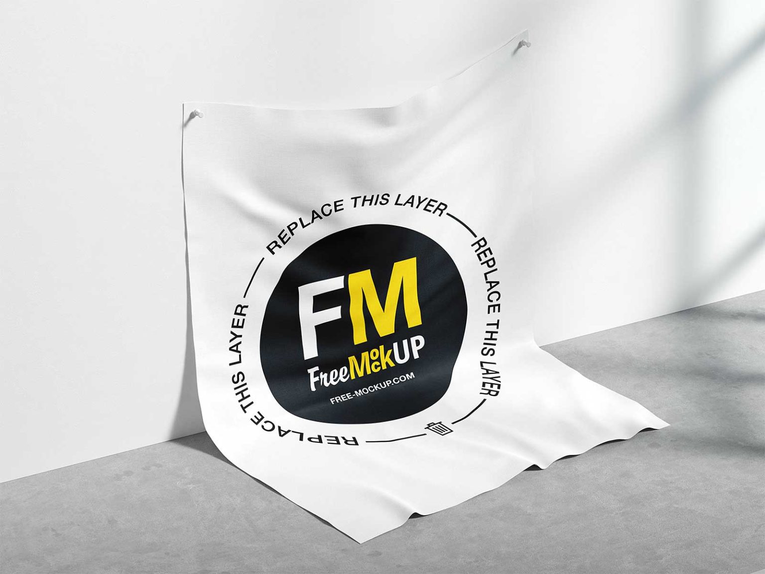 Fabric Poster Mockup | Free Mockup