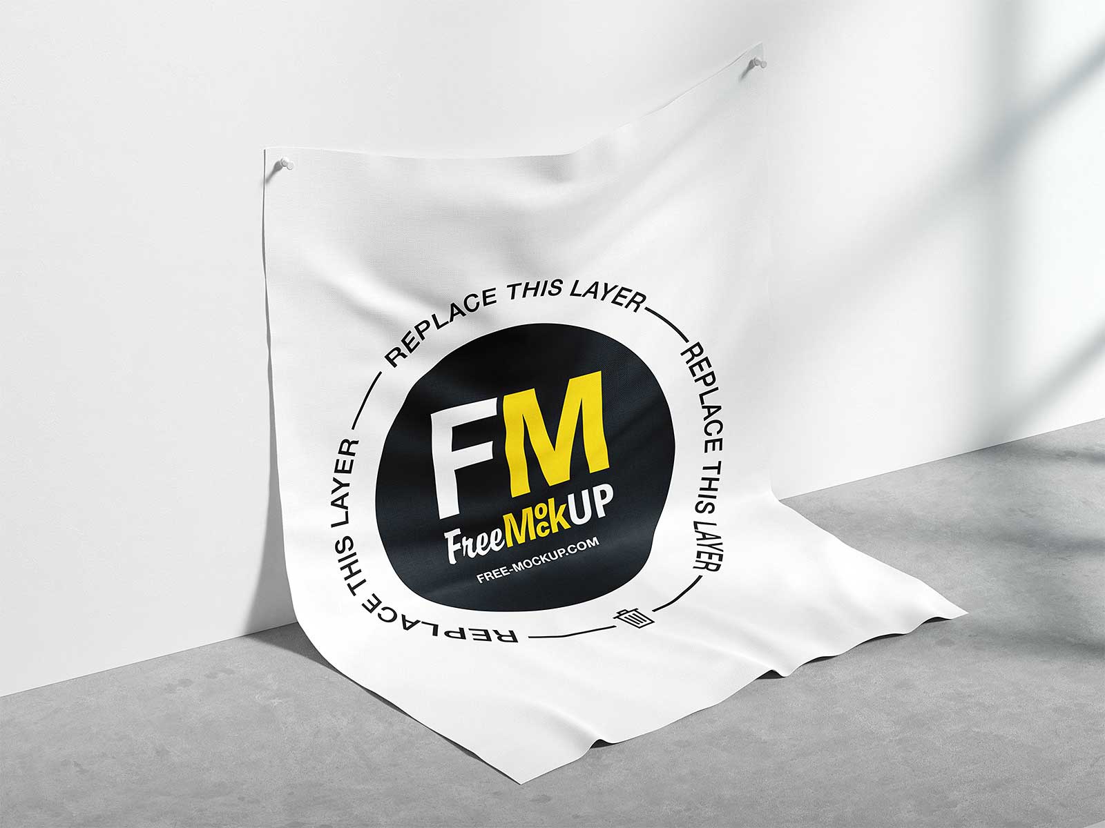 Fabric Poster Mockup | Free Mockup