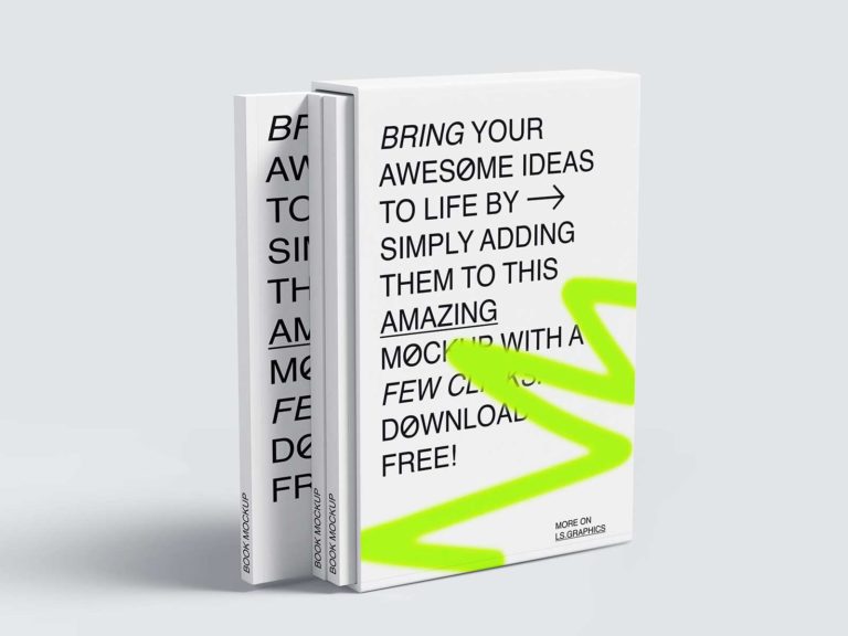 Standing Book Mockups | Free Mockup