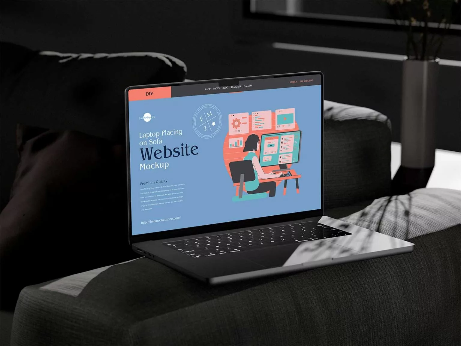 Laptop Website Mockup PSD | The Free Mockup