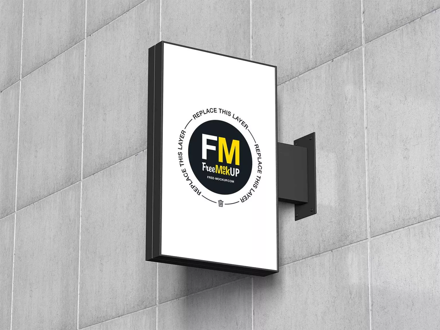 Lightbox Sign Mockup PSD | The Free Mockup