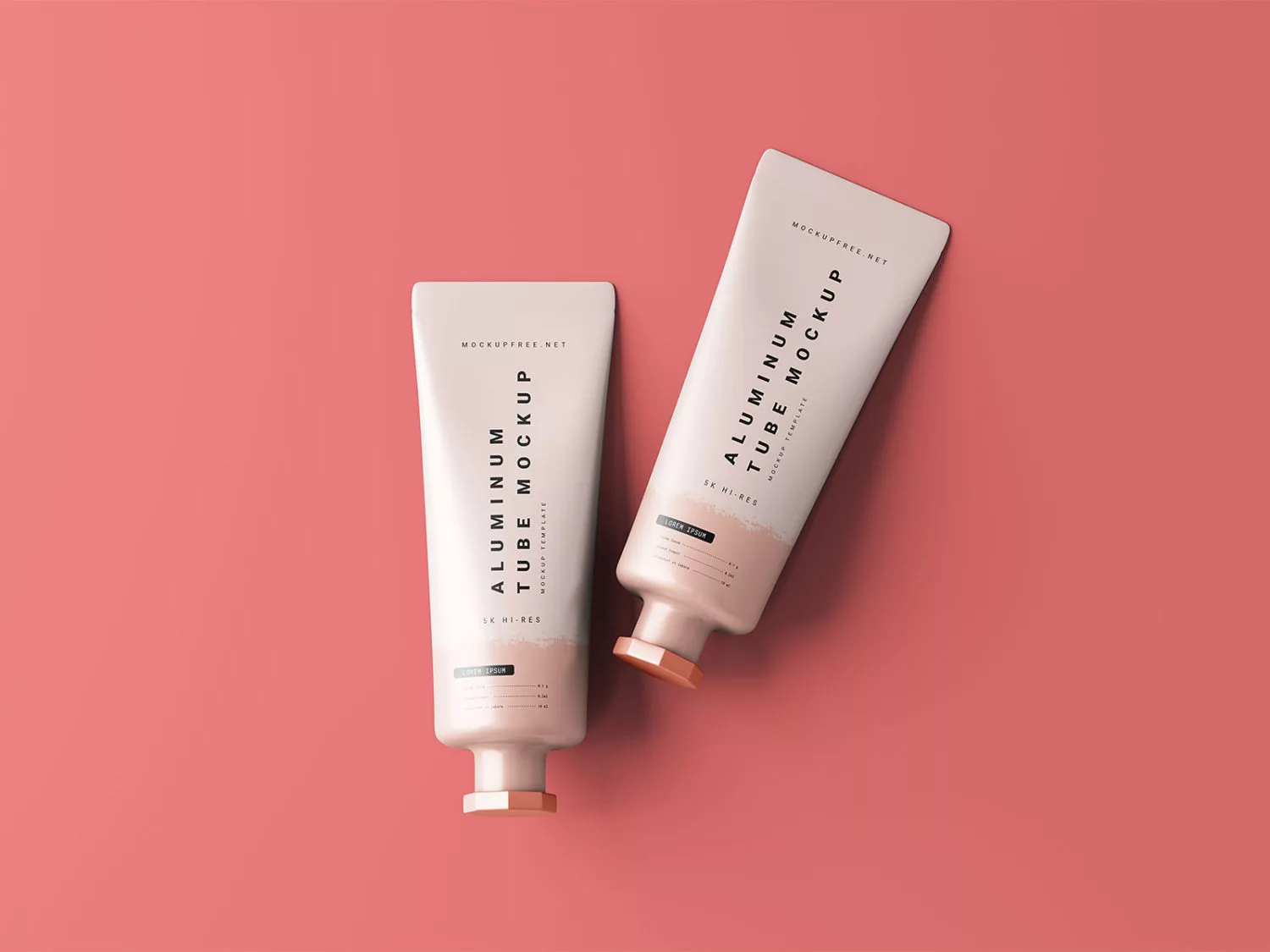 Metal Cream Tube Mockups | The Free Mockup