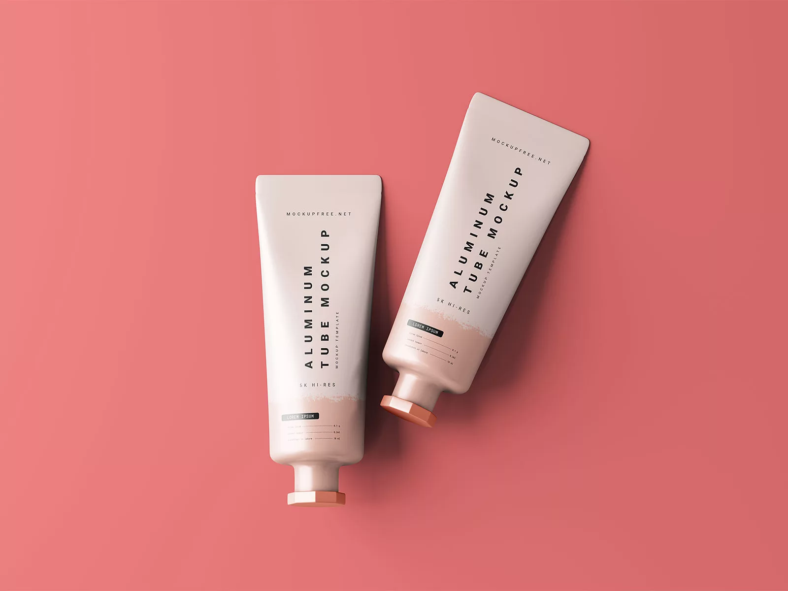 Metal Cream Tube Mockups | The Free Mockup