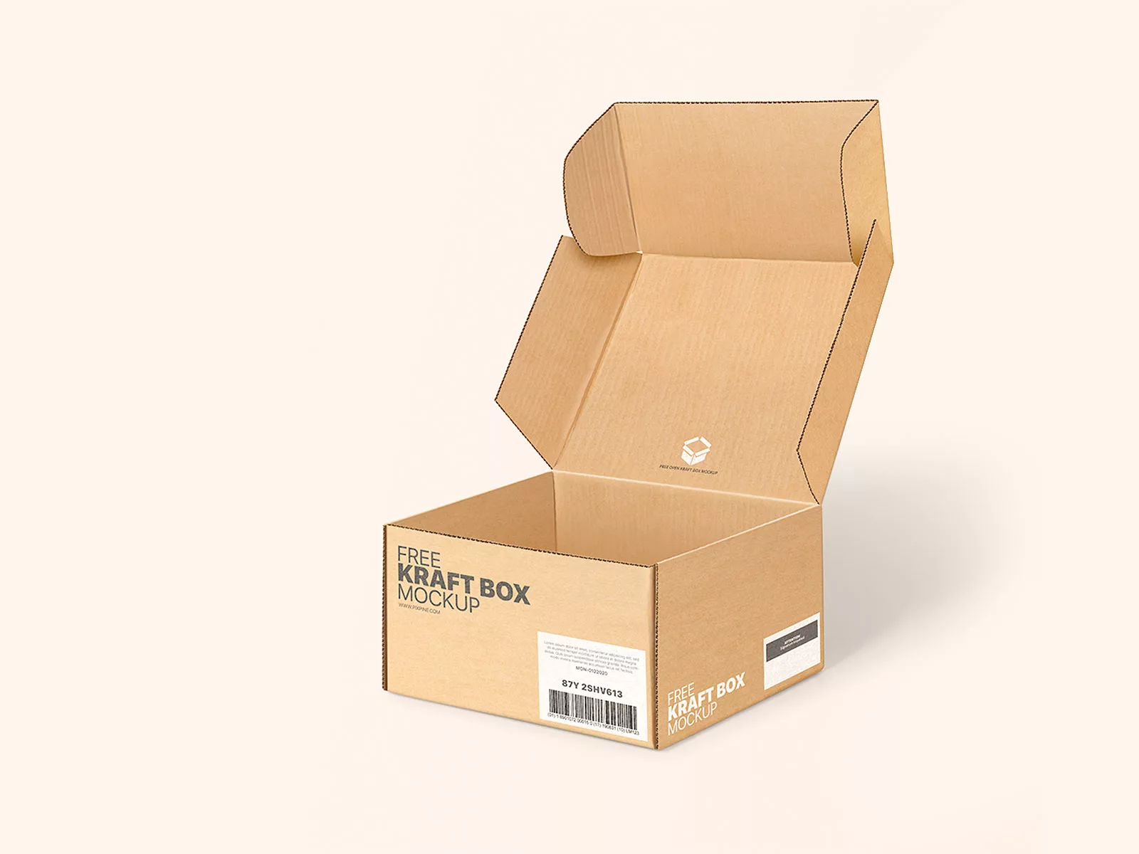 Open Delivery Box Mockup | The Free Mockup