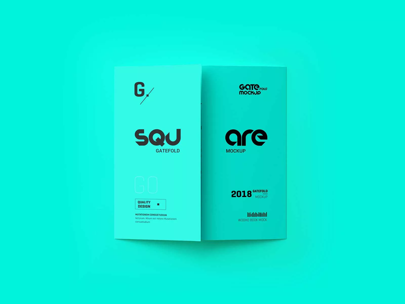 Single Gatefold Brochure Mockups | The Free Mockup