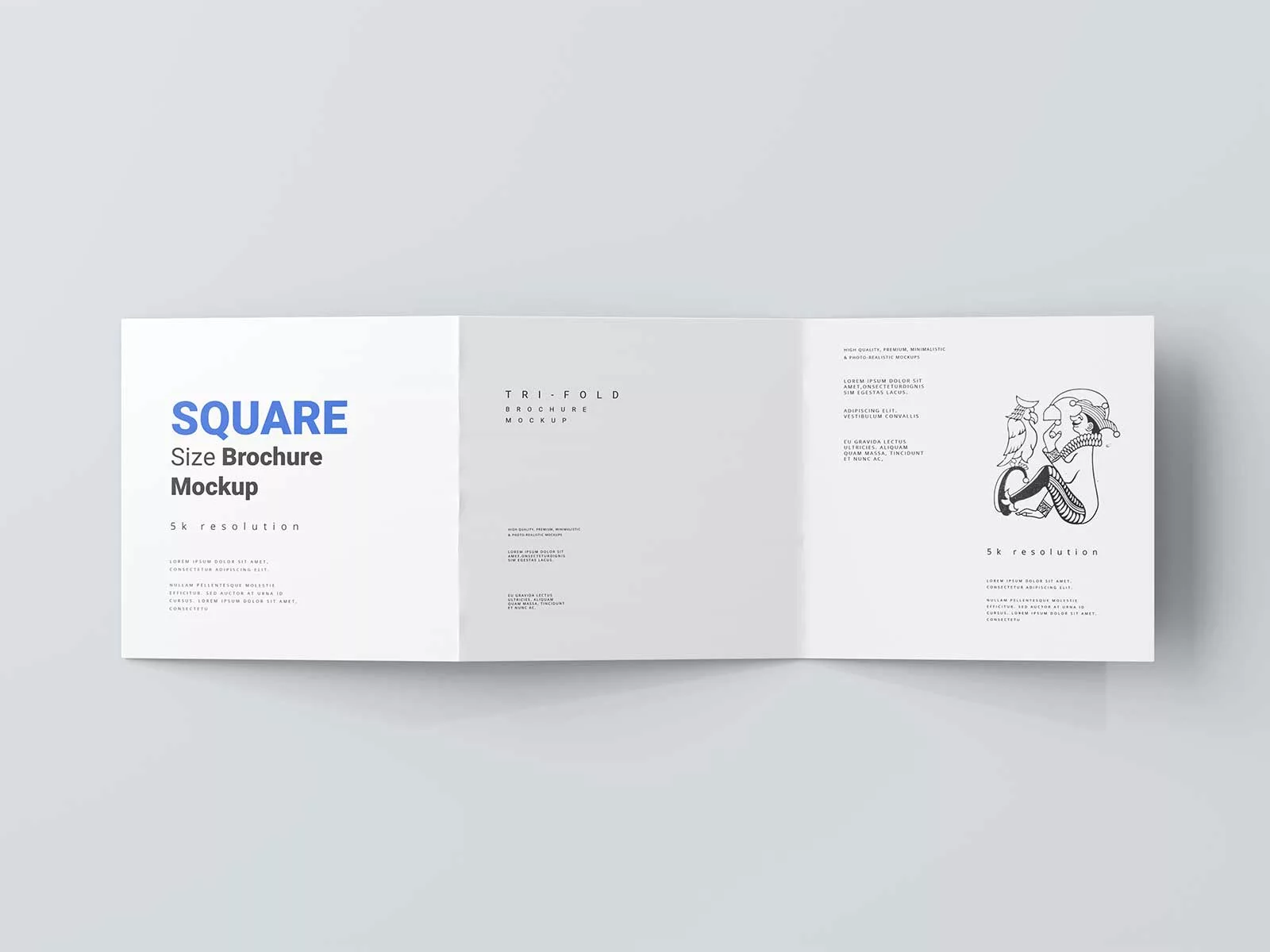 Trifold Square Brochure Mockups | Free Mockup