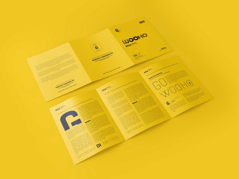 US Letter Trifold Brochure Mockup | Free Mockup