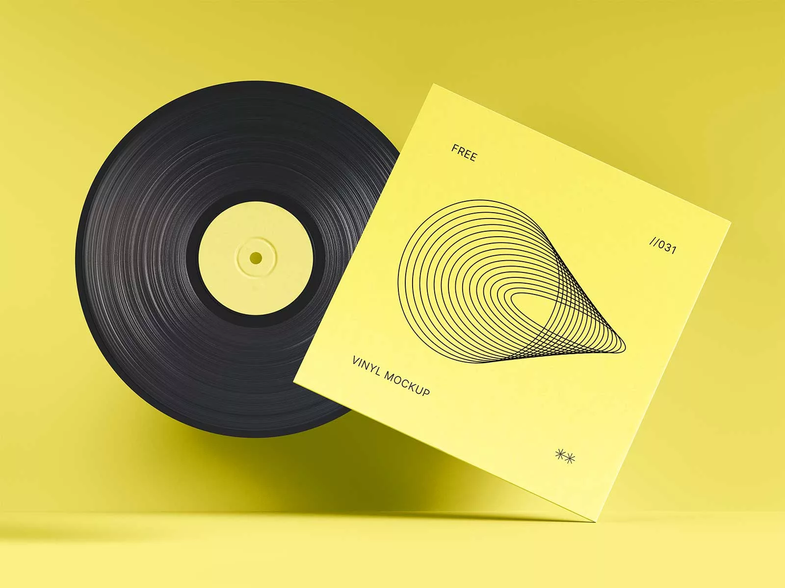 Vinyl and Cover PSD Mockup | The Free Mockup