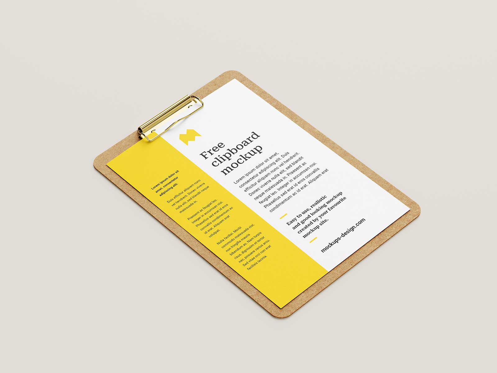 Clipboard Mockup Brand Paper PSD | Free Mockup