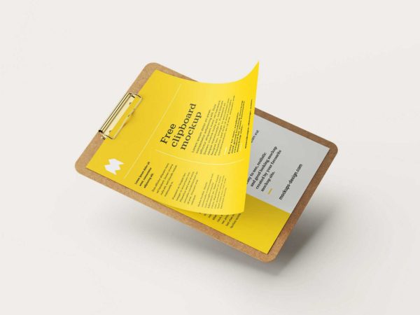 Clipboard Mockup Brand Paper PSD | Free Mockup