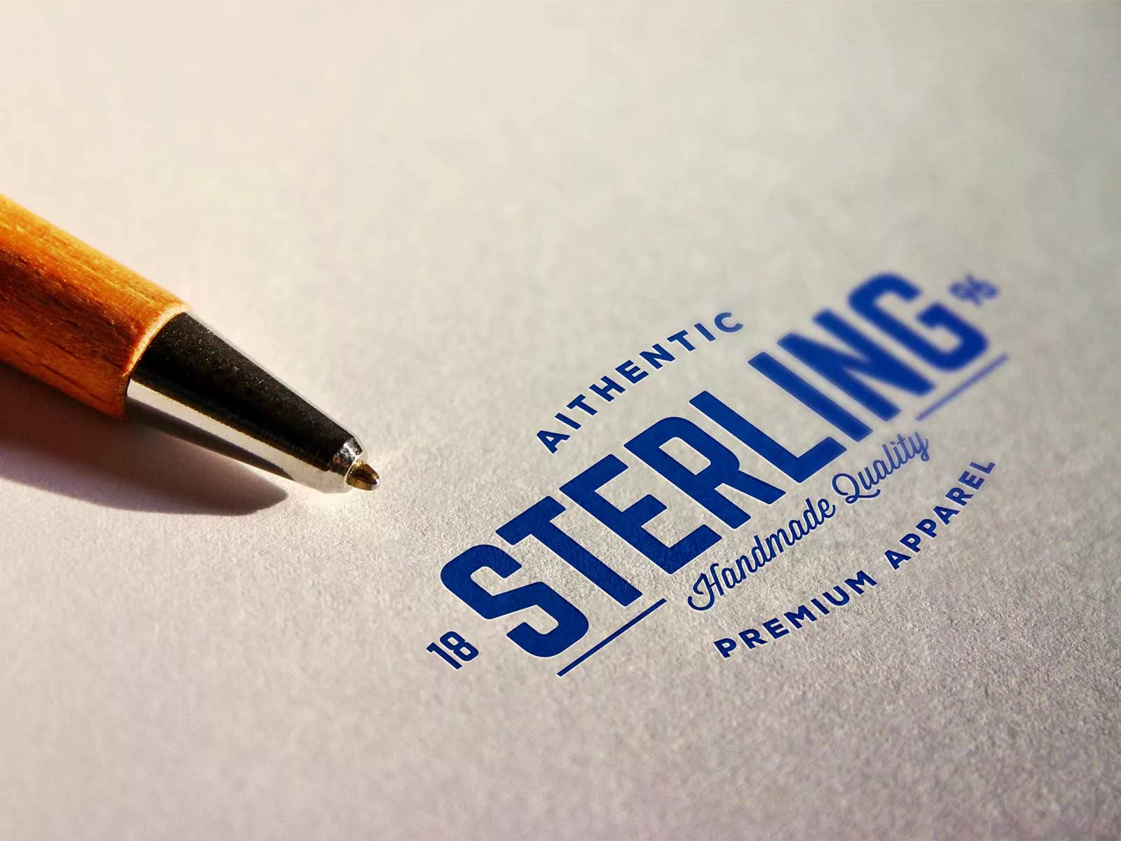 Close-Up Paper Logo Mockup | The Free Mockup